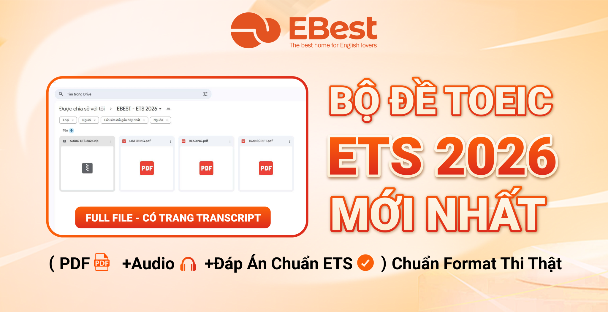 ETS TOEIC 2026 Full Audio + PDF + Đáp án – mới nhất - E-Best English ...